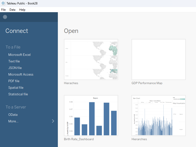 Navigate to the folder where you downloaded the data sets to ...