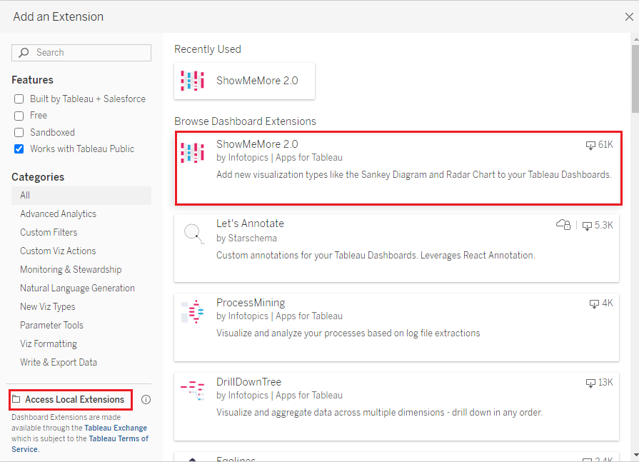 Navigate to the folder where you downloaded the showmemore.trex file to ...